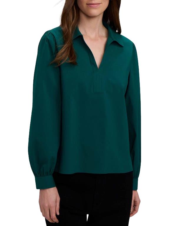 FOXCROFT Foxcroft Alix Long Sleeve Popover Top